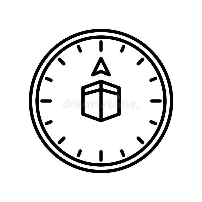 Kaaba Direction Compass Icon Stock Vector - Illustration of ramadan ...
