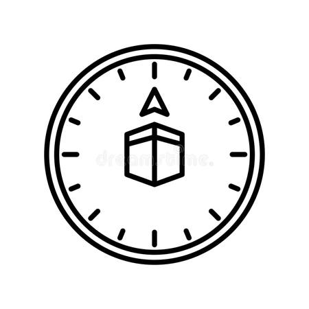 Kaaba Direction Compass Icon Stock Vector - Illustration of ramadan ...