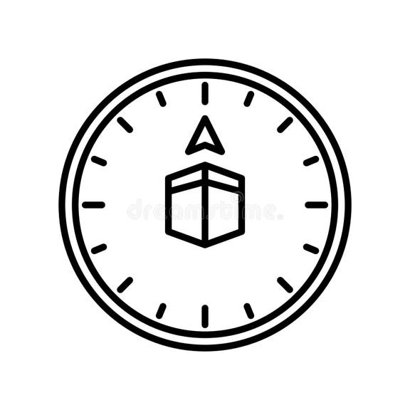 Kaaba Direction Compass Icon Stock Vector - Illustration of ramadan ...