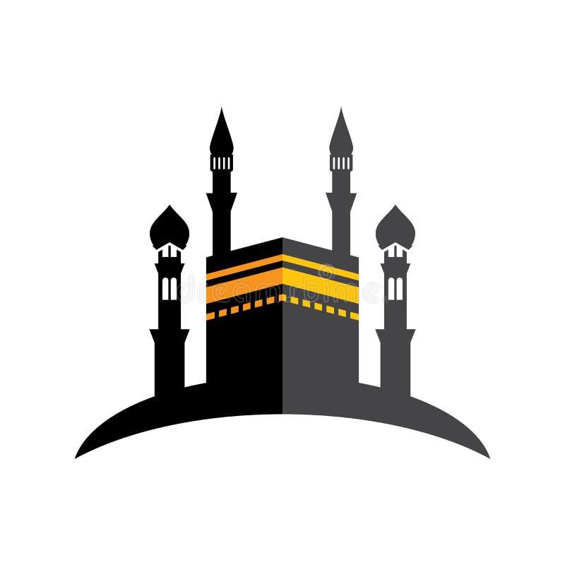 Kaaba logo illustration stock vector. Illustration of holy - 246399804