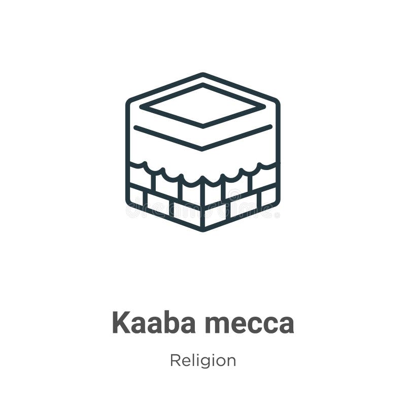 Kaaba Mecca Outline Vector Icon. Thin Line Black Kaaba Mecca Icon, Flat ...