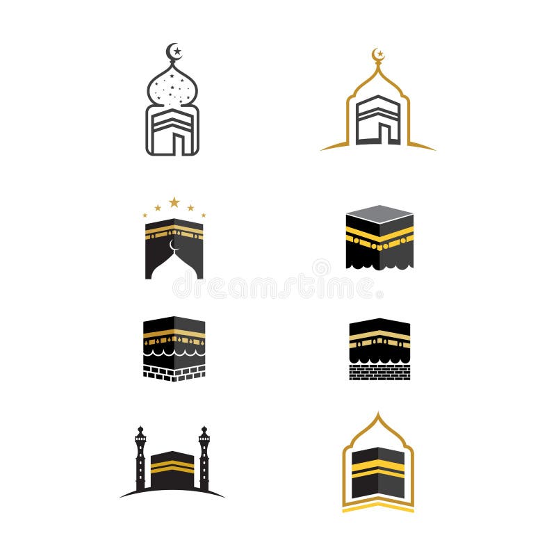 Kaaba Vector Illustration, Islamic Qibla Icon Stock Vector ...