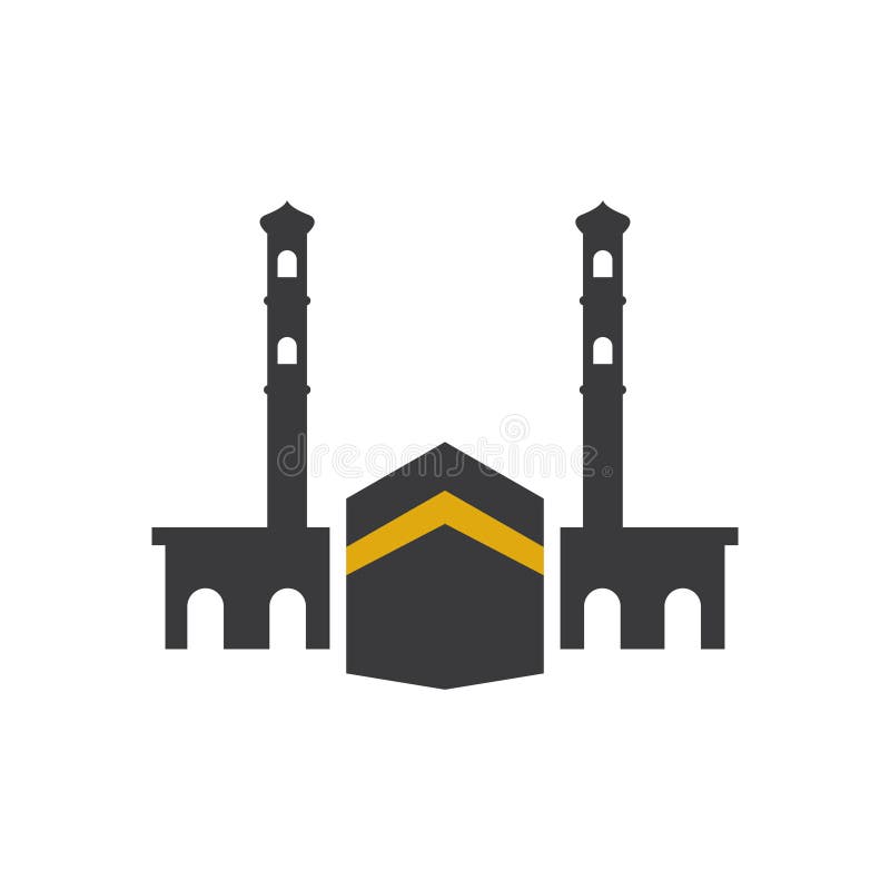 Kaabain mecca icon stock vector. Illustration of arabia - 368257072