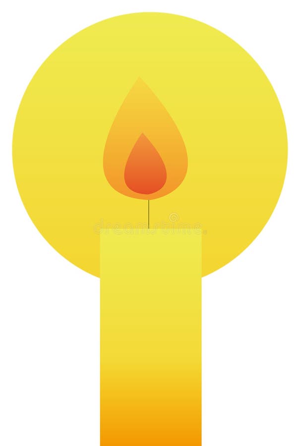 Vector brandende kaars vector illustratie. Illustration of vector ...