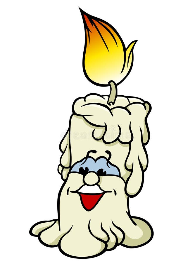 Kaars vector illustratie. Illustration of glimlachen - 31207677