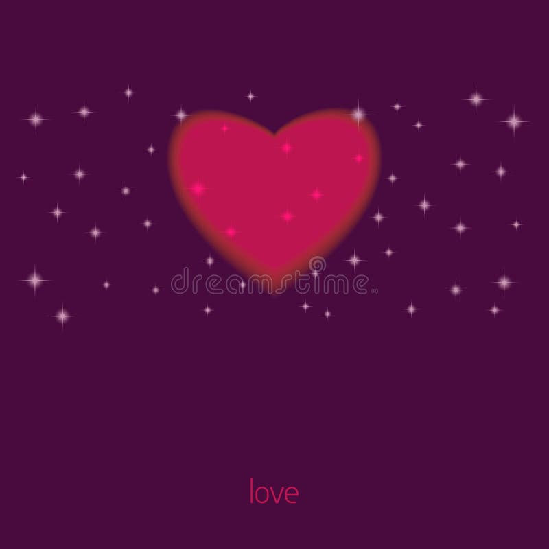 Kaart Met Hart, Symbool Van Liefde Vector Vector Illustratie ...