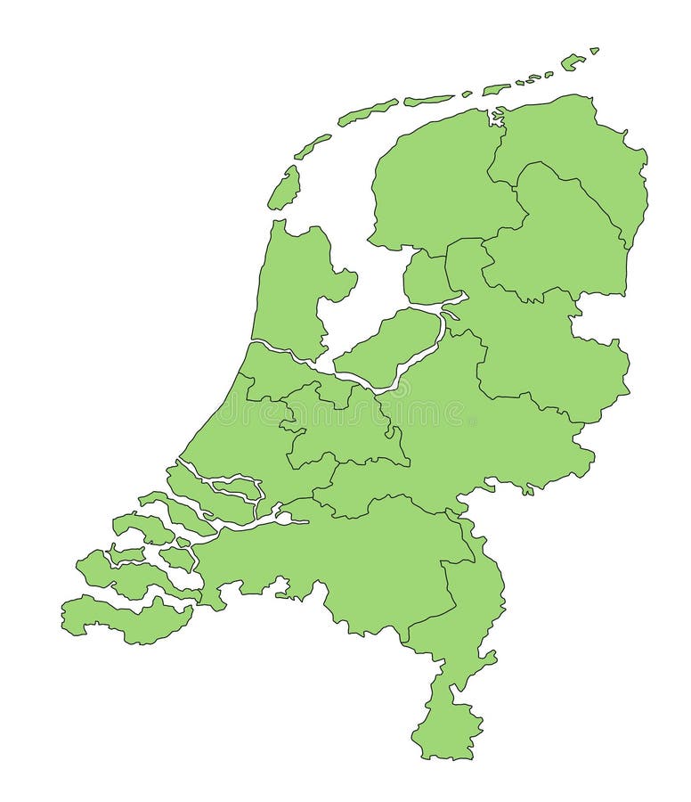 Kaart Nederland Vector Illustratie Illustration Of Cartografie 6686318