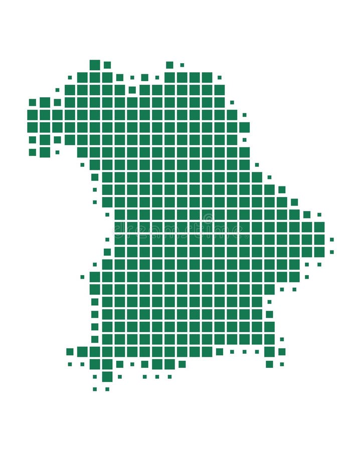 Kaart van Beieren vector illustratie. Illustration of beieren - 107174400