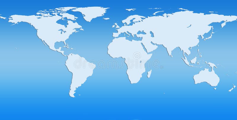 Kaart van de wereld stock illustratie. Illustration of grens - 15639559