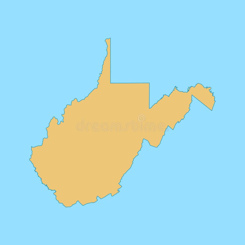 Kaart van de west virginia vector illustratie. Illustration of ...