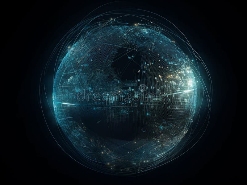 Kaart Van De World Connection Global Social Network Big Data ...