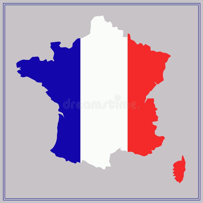Kaart Van Frankrijk Illustratie Stock Illustratie - Illustration of ...