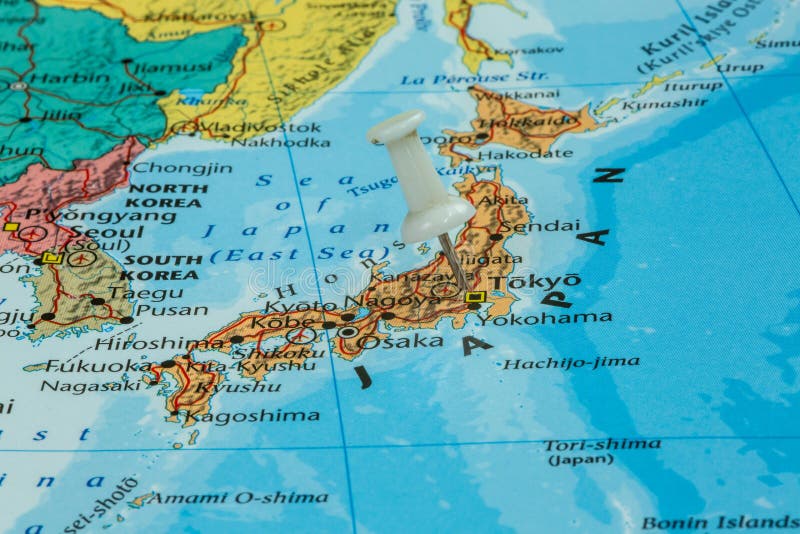 Kaart van Japan stock foto. Image of vakantie, stad - 100906134