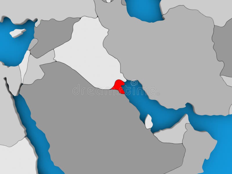 Kaart van Koeweit stock illustratie. Illustration of koeweit - 98910495