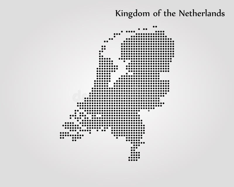 Kaart Van Nederland Vector Illustratie De Kaart Van De Wereld Stock
