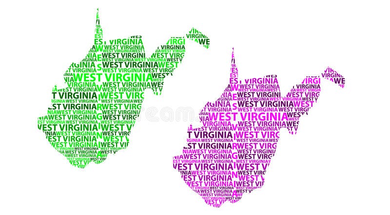 Kaart Van West-Virginia - Vectorillustratie Vector Illustratie ...