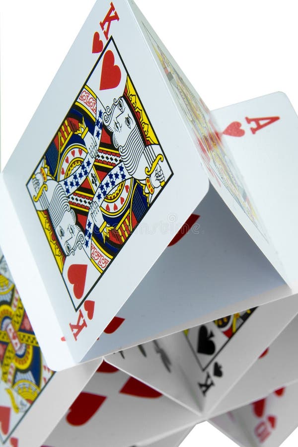 Kaartenhuis stock foto. Image of gebouwen, reparaties - 7242672