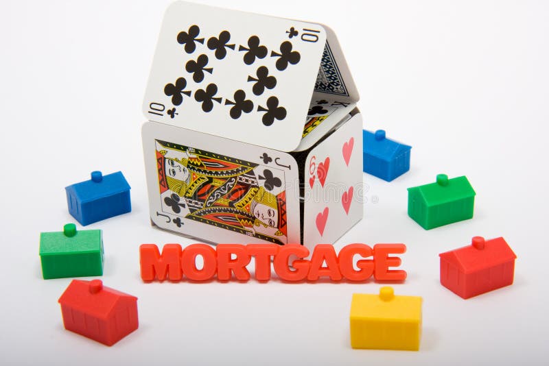 Kaartenhuis stock foto. Image of lenen, neerstorting, financiën - 7010516