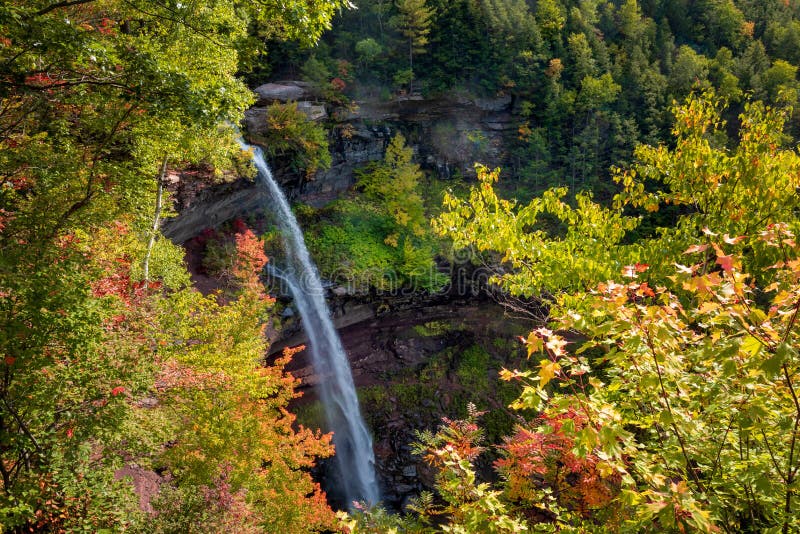 Kaaterskill Falls As Seen from the Platform Stock Image - Image of ...
