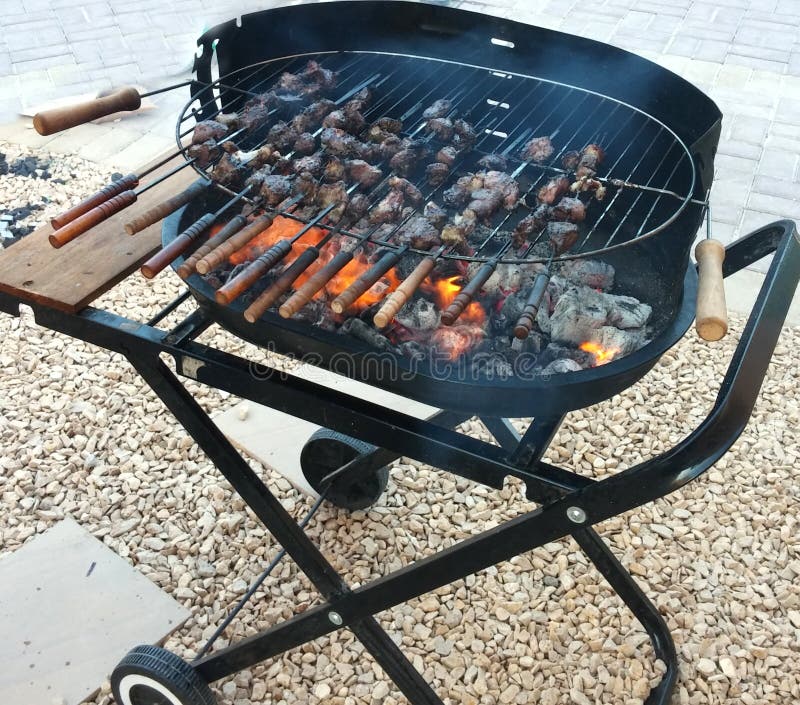 Kabab in Grill stock photo. Image of structure, natural - 57667222