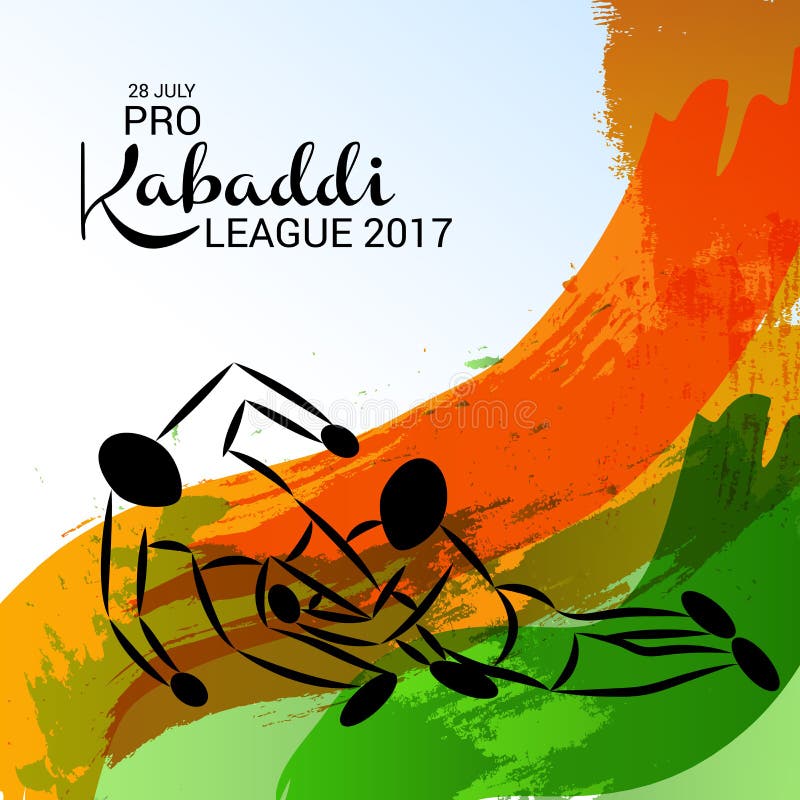 Kabaddi. stock illustration. Illustration of player, text - 95339862