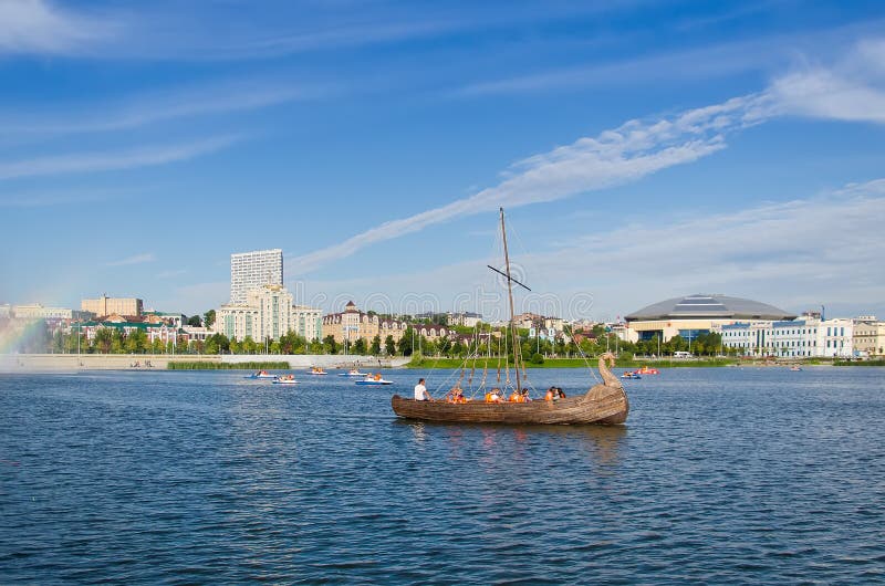 Kaban Lake in Kazan, Tatarstan Editorial Stock Image - Image of russian ...