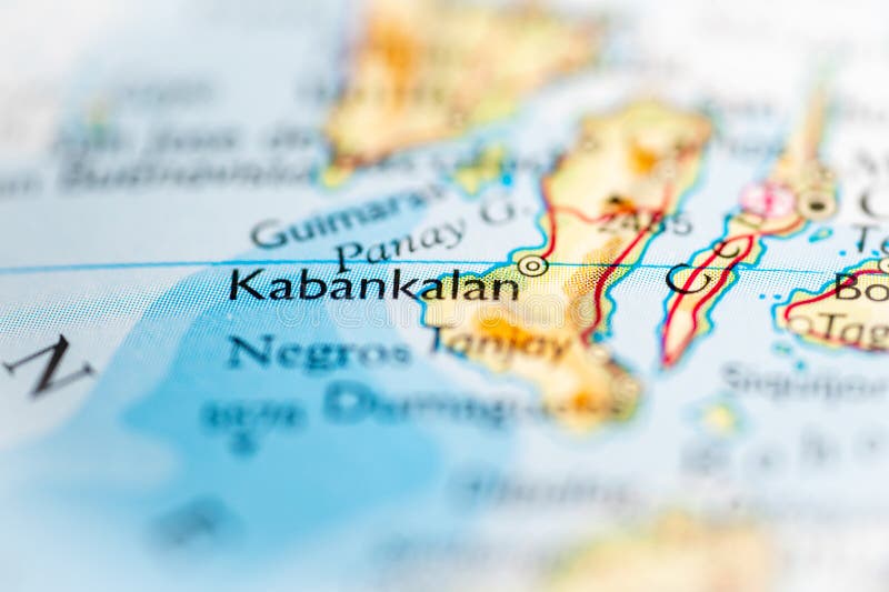 Kabankalan, Philippines Highlighted on a World Map Stock Image - Image ...