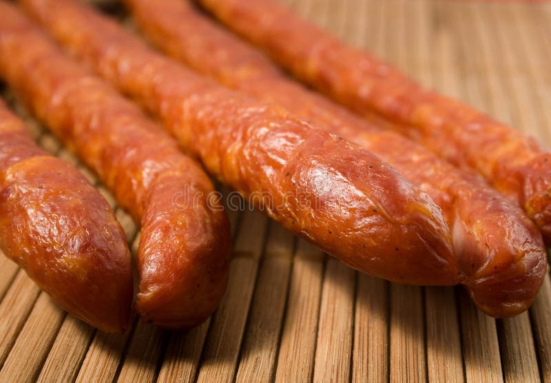 Kabanos stock photo. Image of meat, sausages, smoked, background - 4733698