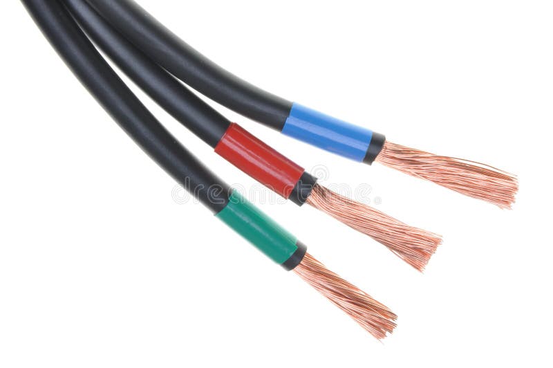 Kabel Benutzt in Der Elektrischen Installation Stockbild - Bild von ...