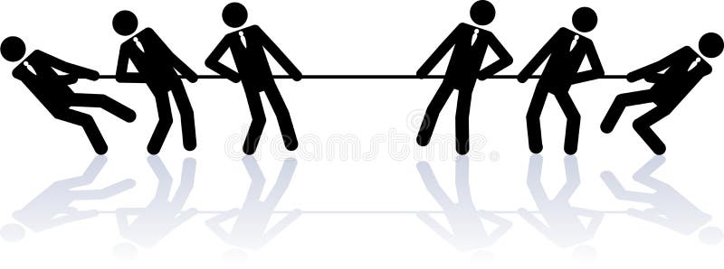 Kabel Die Bedrijfsmensen Trekt Vector Illustratie - Illustration of ...