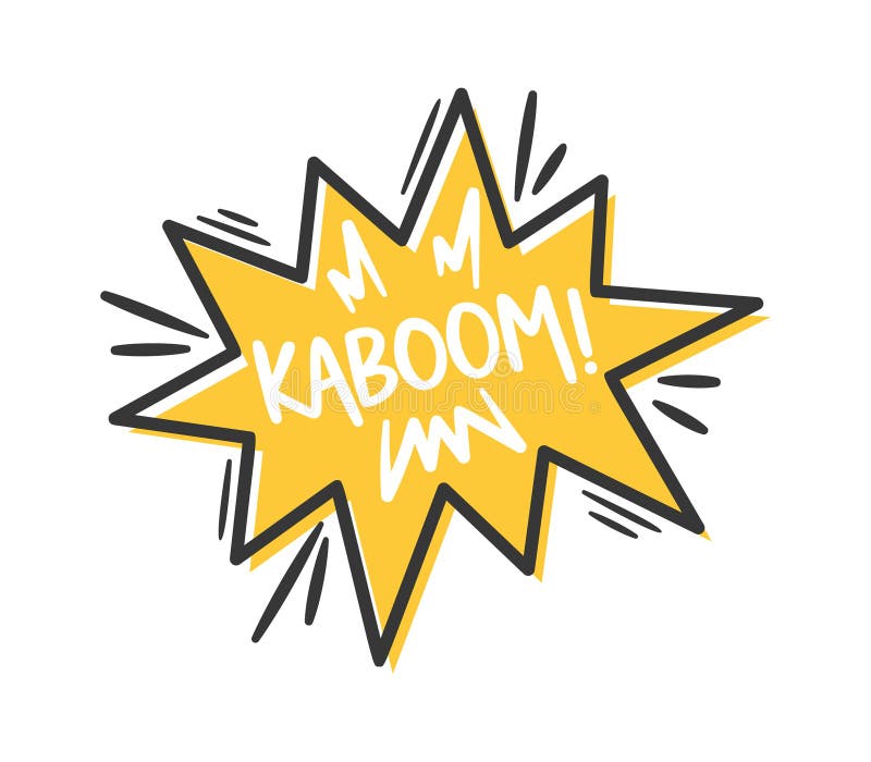 Kaboom Flash Cartoon Comic Sticker Stock Vector - Illustration of ...
