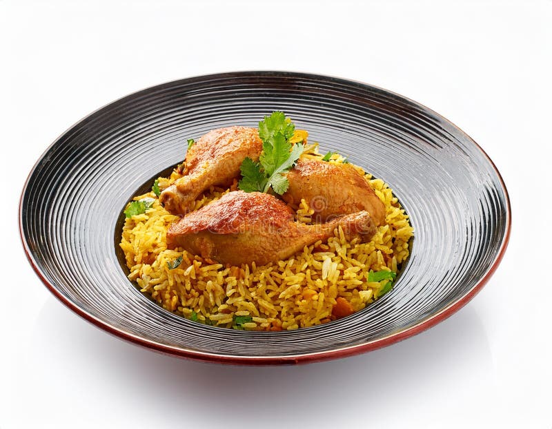 Kabsa with Chicken stock illustration. Illustration of authentic ...
