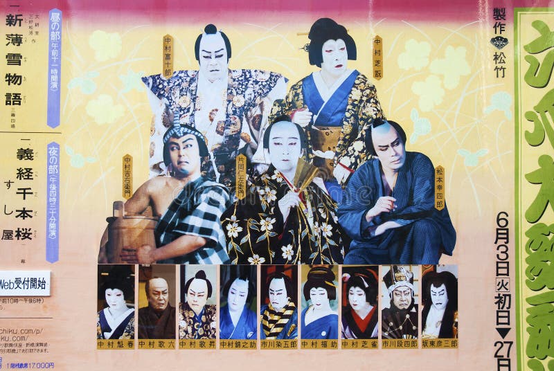 Kabuki performer editorial stock image. Image of japan - 18797474