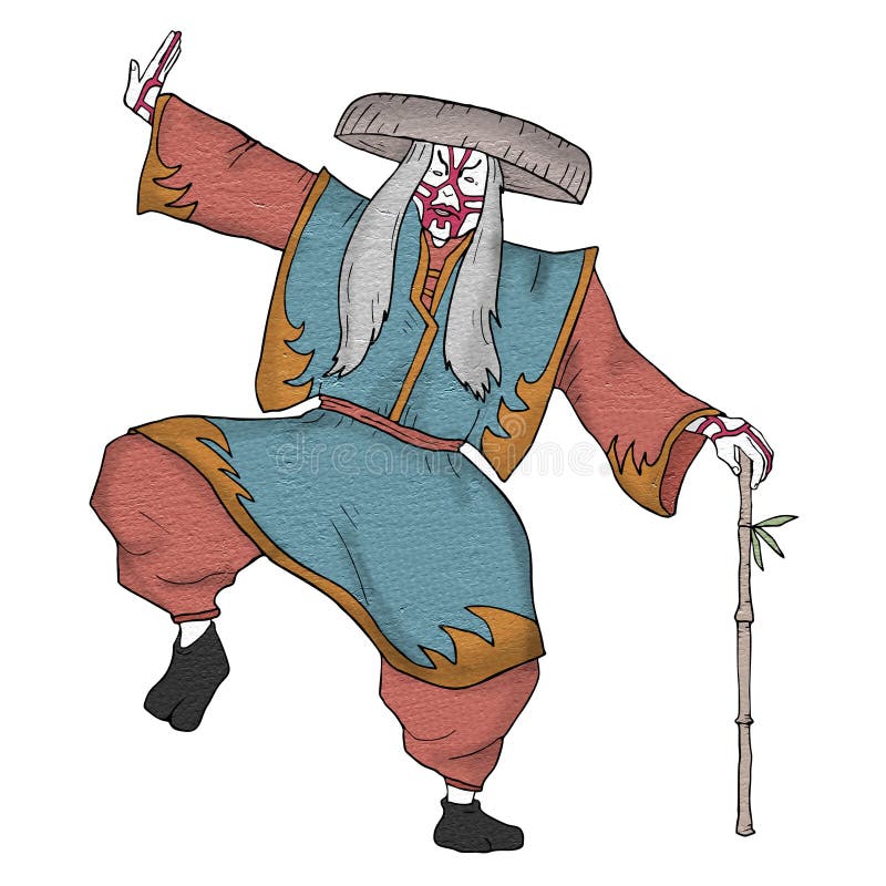 Kabuki Character Illustration Stock Illustration - Illustration of ...