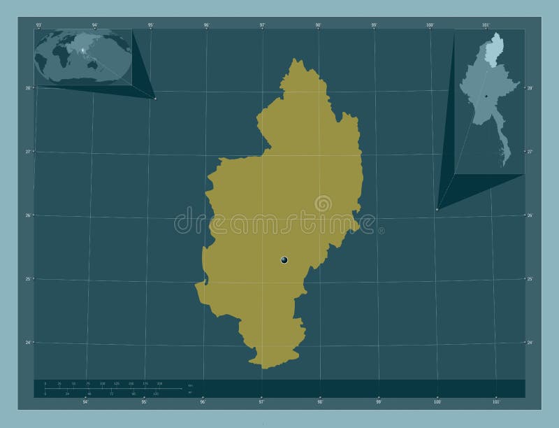 Kachin, Myanmar. Solid. Capital Stock Illustration - Illustration of ...