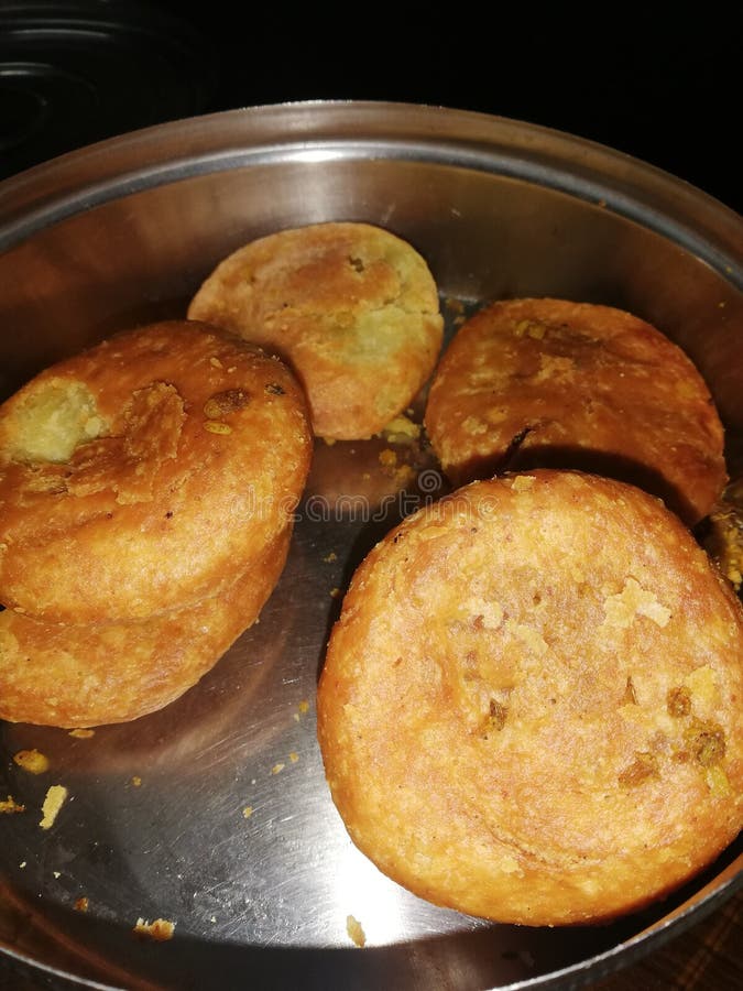Kachori Indian snack stock photo. Image of crispy, fried - 157306078