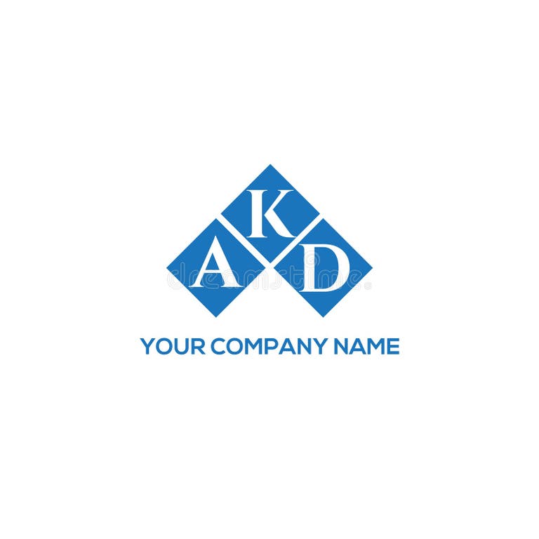 KAD Letter Logo Design on WHITE Background. KAD Creative Initials ...