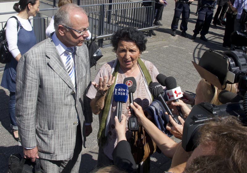 Kada Hotic at Mladic trial editorial stock image. Image of victim ...