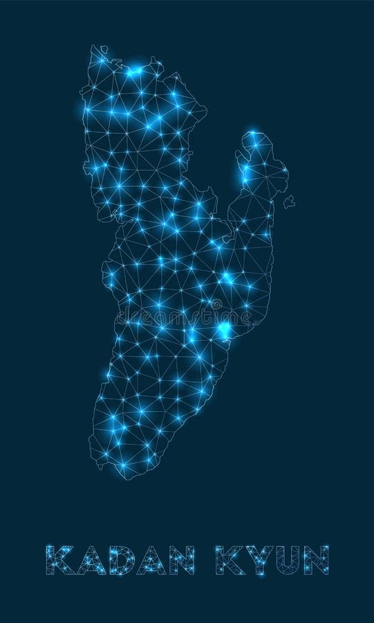 Kadan Kyun network map. stock vector. Illustration of computing - 177424966