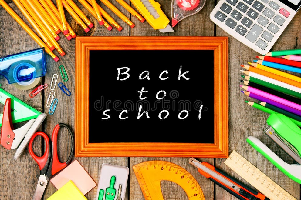 Kader En Schoolhulpmiddelen Verticaal Stock Afbeelding - Image of ...