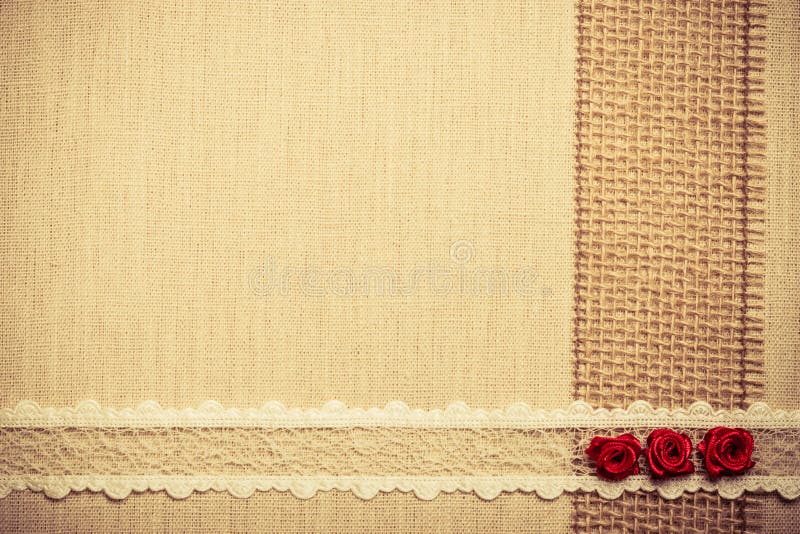 Kader Van Rode Zijderozen Op Doek Stock Afbeelding - Image of rood ...