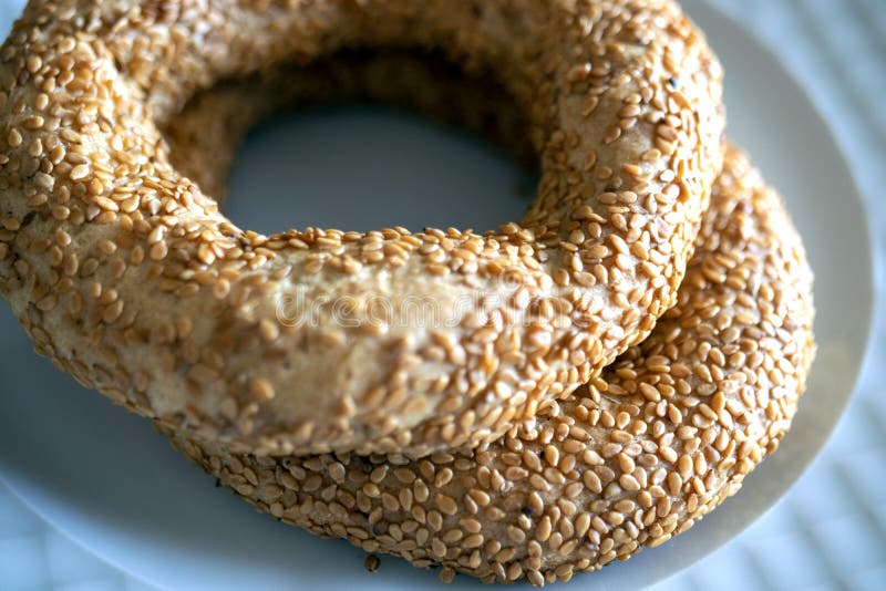 Kadil Bagel, Sesame Bagel. Close-up Stock Photo - Image of diet ...