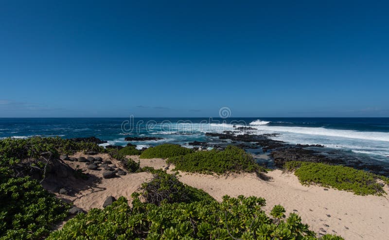 Kaena Point, Oahu stock photo. Image of green, cloudscape - 89469446