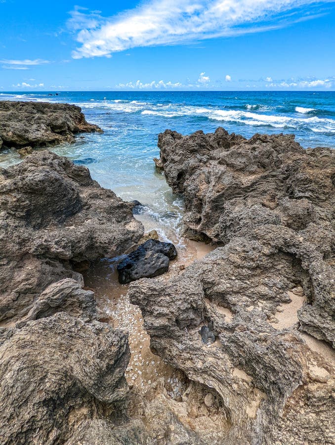 Kaena Point State Park in Oahu, Hawaii Stock Image - Image of sand ...