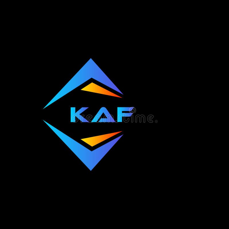 KAF Abstract Technology Logo Design on Black Background. KAF Creative ...