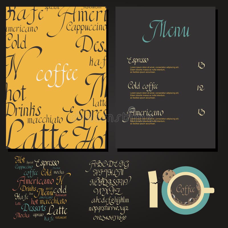 Menu Cursive Stock Illustrations – 411 Menu Cursive Stock Illustrations ...