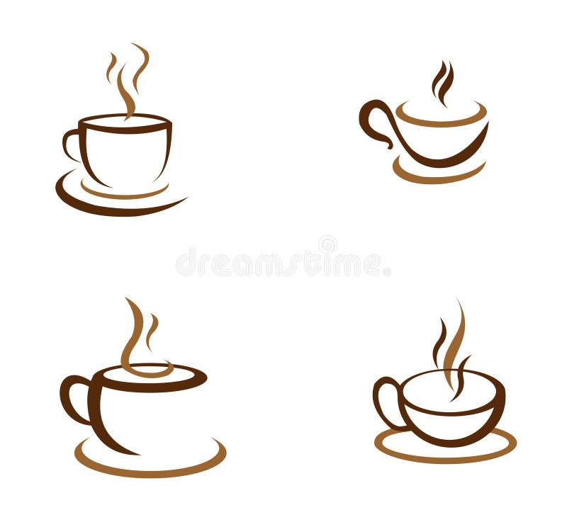 Kaffe Logo Design stock illustrationer. Illustration av aromatics ...
