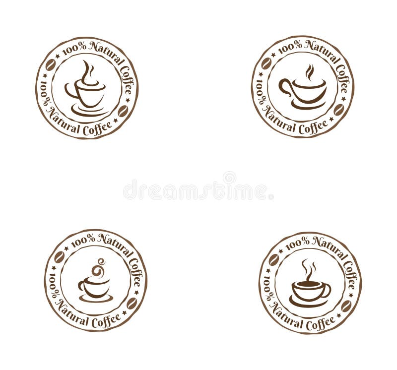 Kaffe Logo Design stock illustrationer. Illustration av aromatics ...