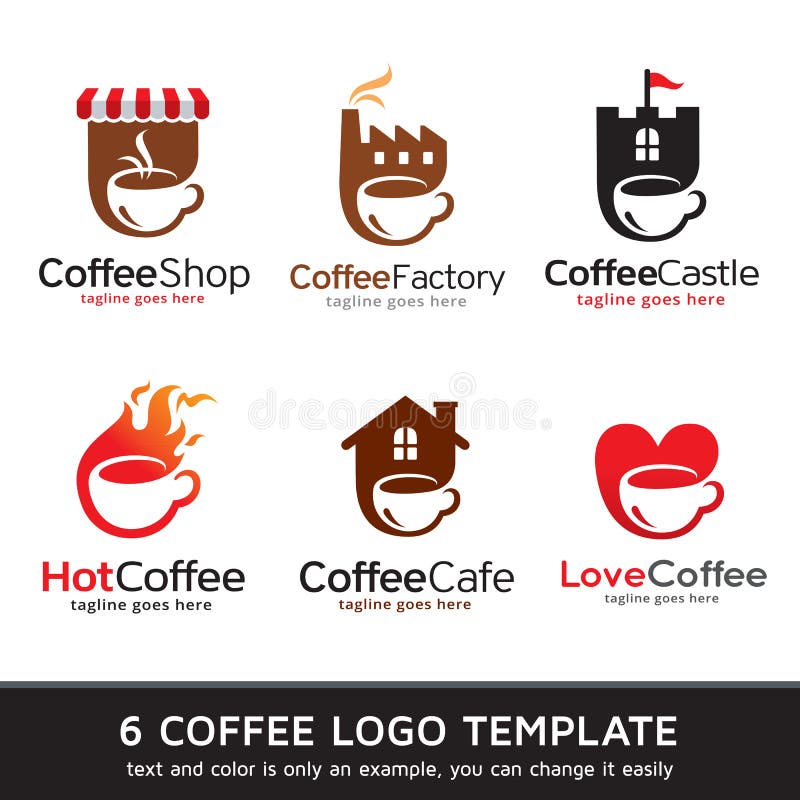 Kaffee Logo Template Design Vector Vektor Abbildung - Illustration von ...