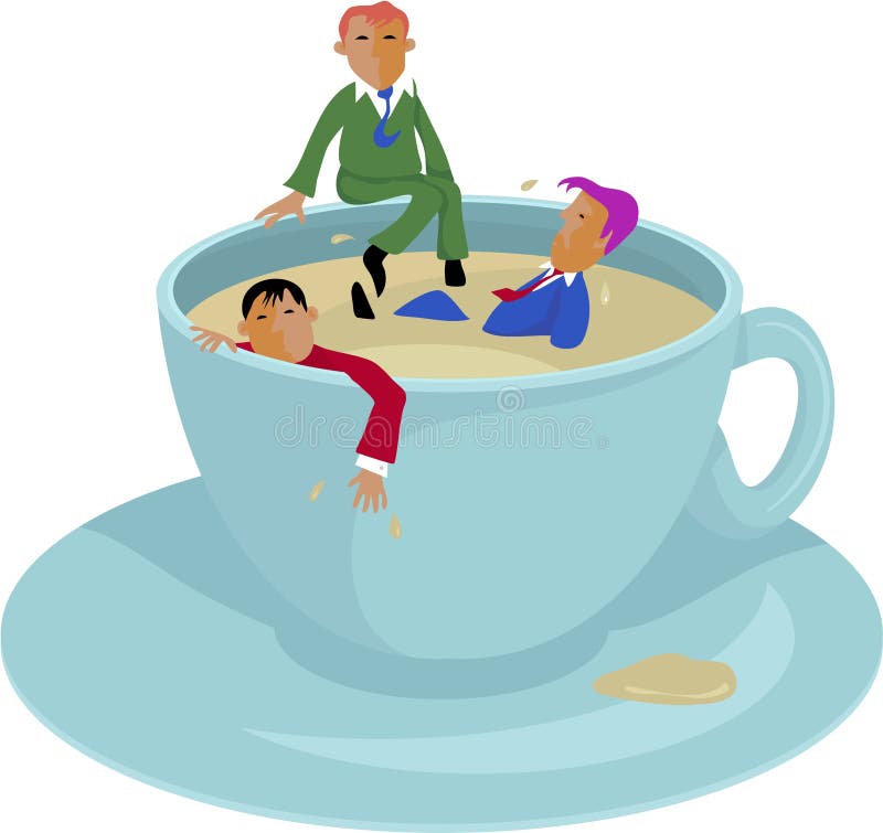 Kaffeepause. vektor abbildung. Illustration von waffel - 235770319